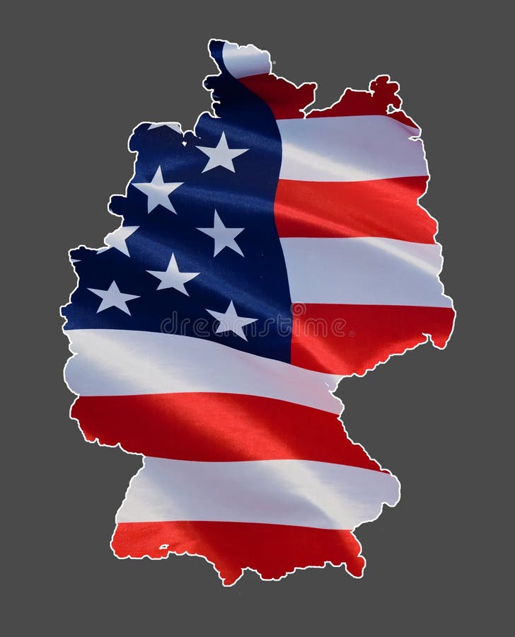 Outline Map of Germany Occupied by the US Stock Illustration ...