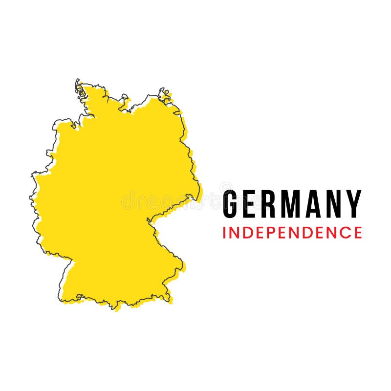 Outline Map of Germany Vector Design Template Stock Vector ...