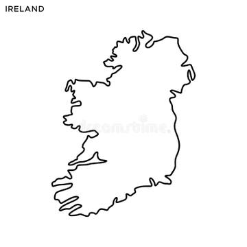Outline Map Ireland Stock Illustrations – 7,170 Outline Map Ireland ...