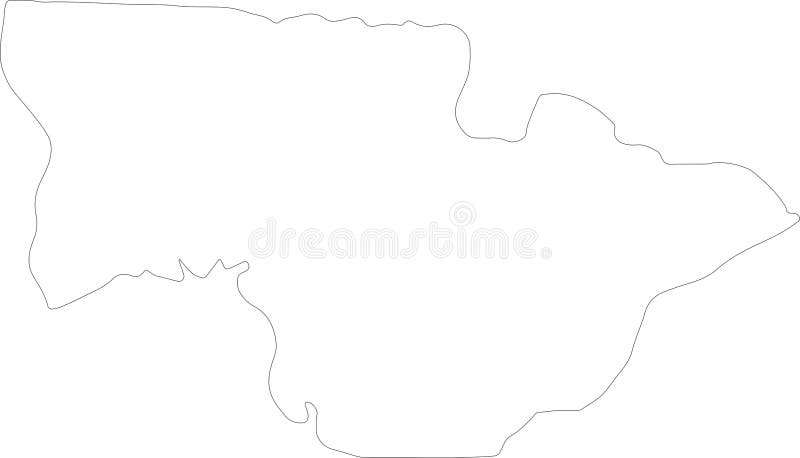 Koundara Guinea Outline Map Stock Vector - Illustration of region, line ...