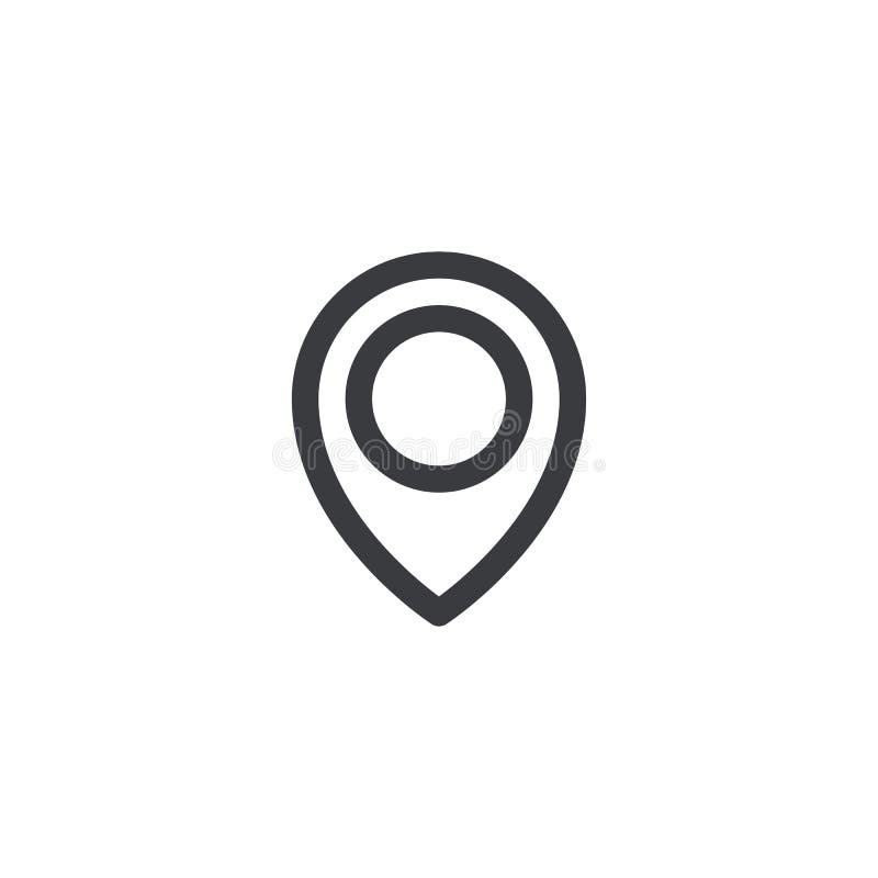 Vector Map Location Icon Isolated with Soft Shadow. Element for Design Ui App Website Interface ...