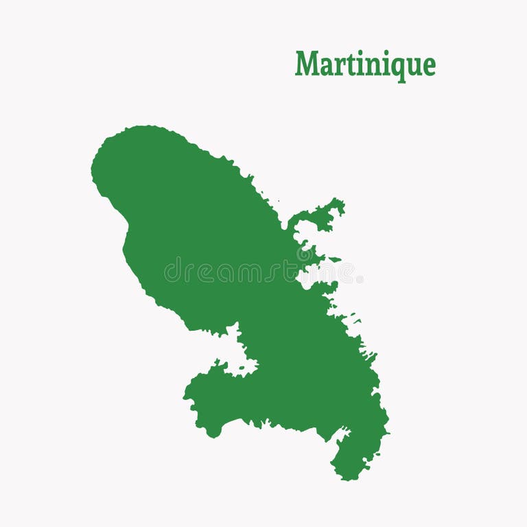 Outline map of Martinique. stock vector. Illustration of martinique ...