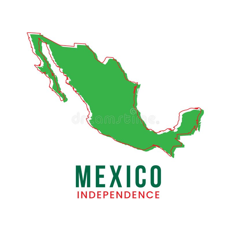 Outline Map of Mexico Vector Design Template Stock Vector ...