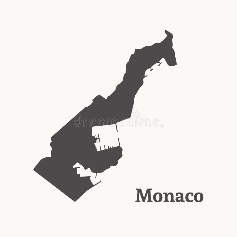 Monaco .Map Of Monaco Vector Illustration Stock Vector - Illustration ...
