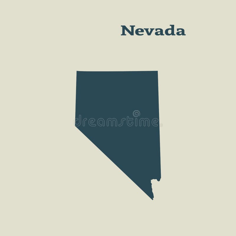 Outline Map of Nevada. Illustration. Stock Illustration - Illustration ...