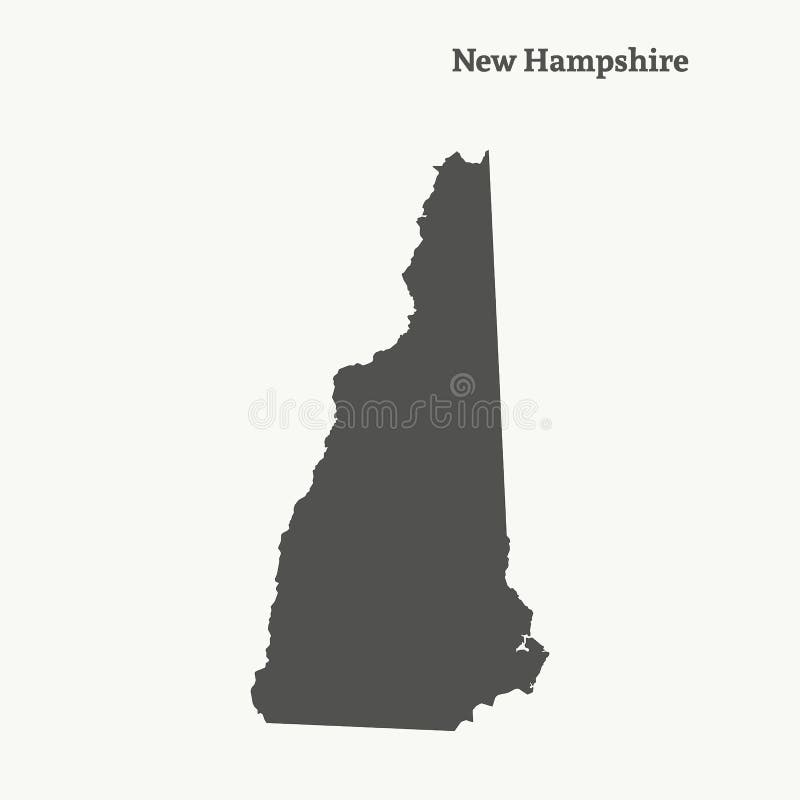 Outline Map of New Hampshire. Illustration. Stock Illustration ...