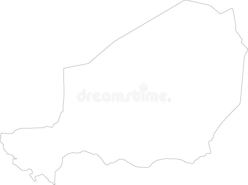 Niger outline map stock vector. Illustration of line - 317468370