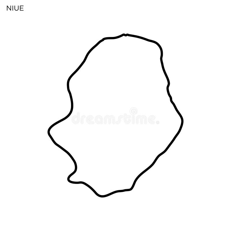 Outline Map of Niue Vector Design Template. Editable Stroke Stock ...