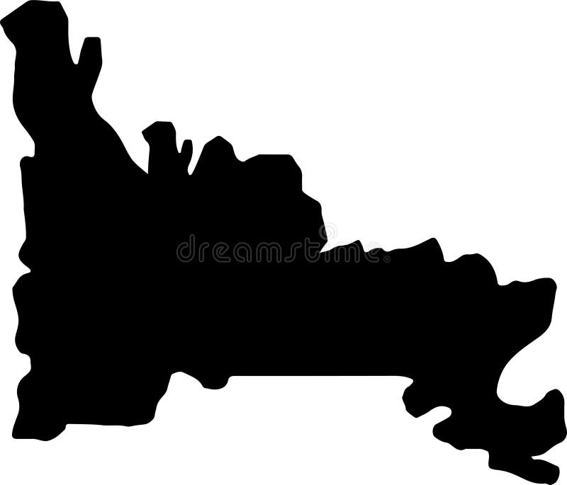 Ogun Nigeria Silhouette Map with Transparent Background Stock Vector ...