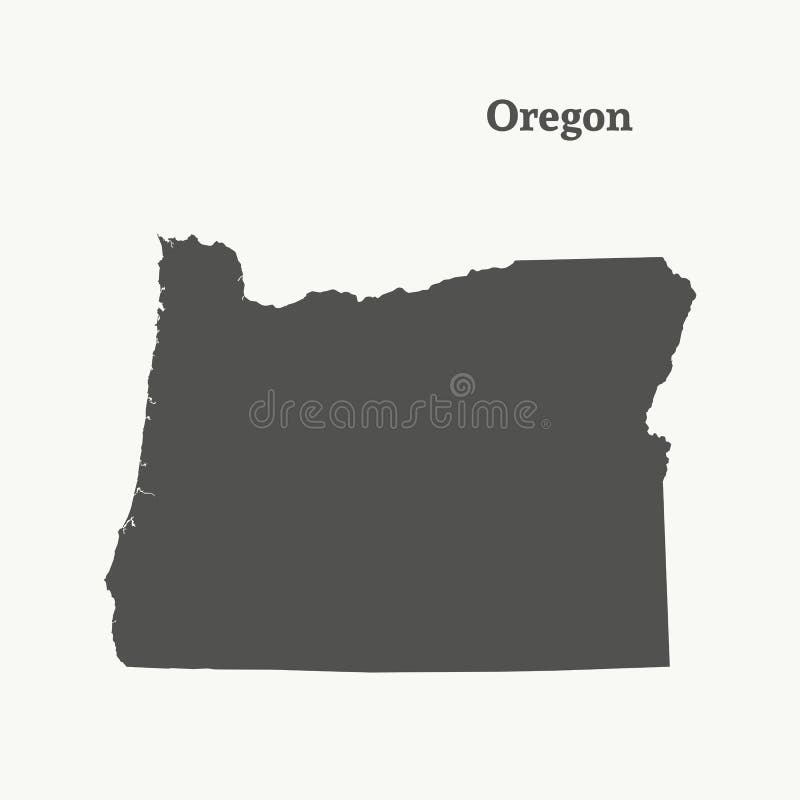Map of the U.S stock vector. Illustration of oregon, contour - 89901873