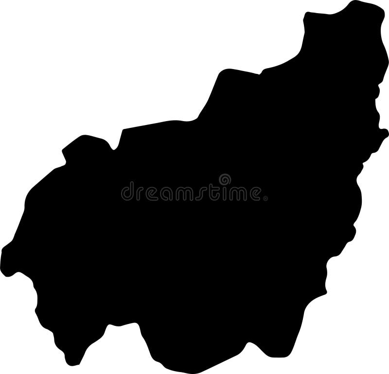 Ouest Cameroon Silhouette Map with Transparent Background Stock Vector ...