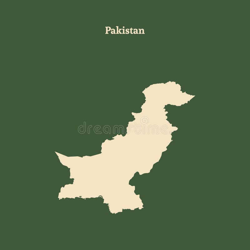 Outline Map of Pakistan. Illustration. Stock Illustration ...