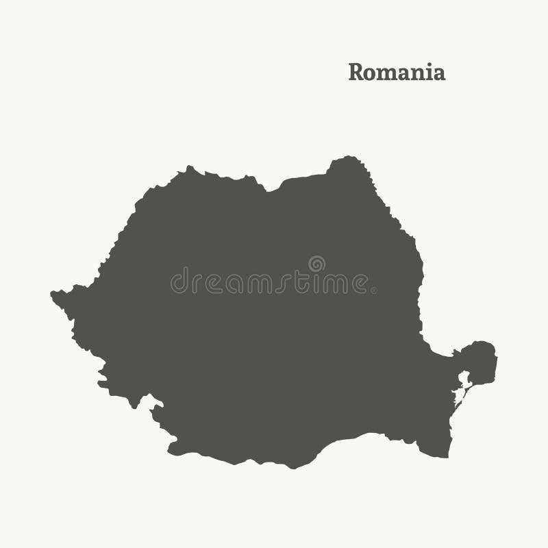 Outline Map of Romania. Illustration. Stock Illustration - Illustration ...