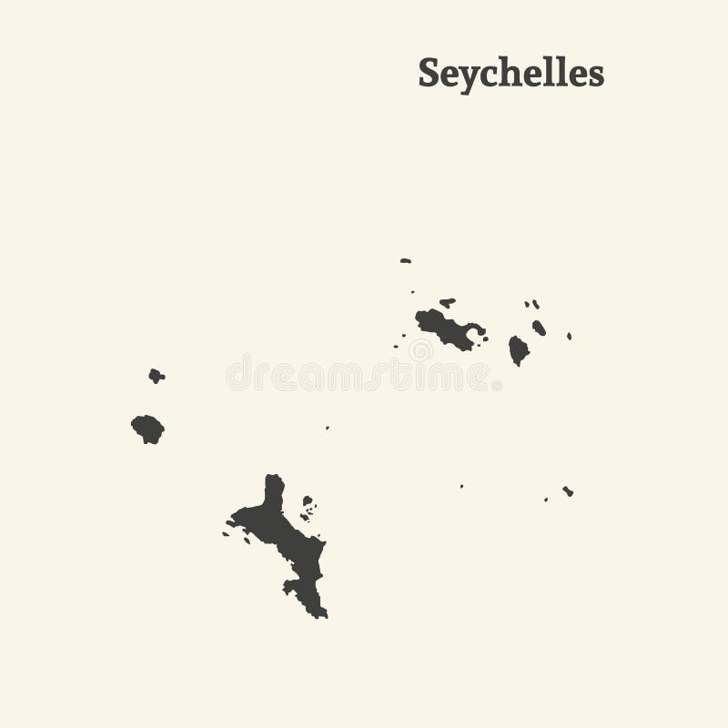 Outline Map of Seychelles Vector Design Template. Editable Stroke Stock ...