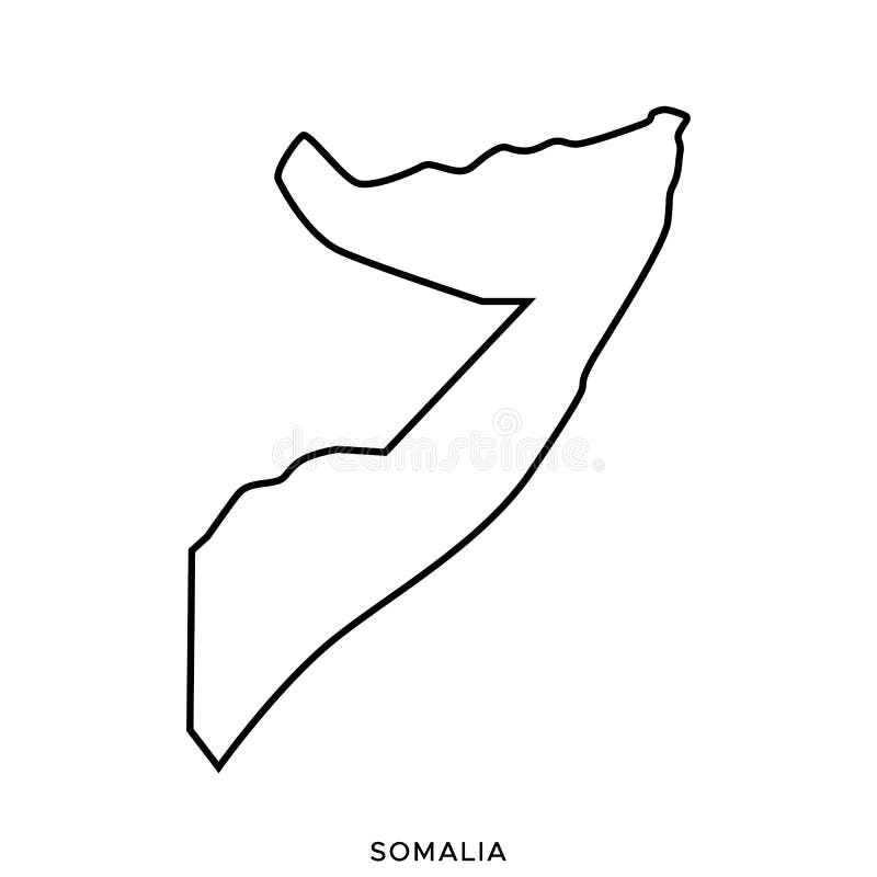 Outline Map of Somalia Vector Design Template. Editable Stroke Stock ...