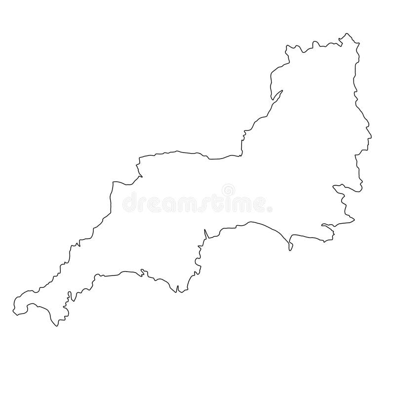 Outline Map of South East England is a Region of England, with Borders ...