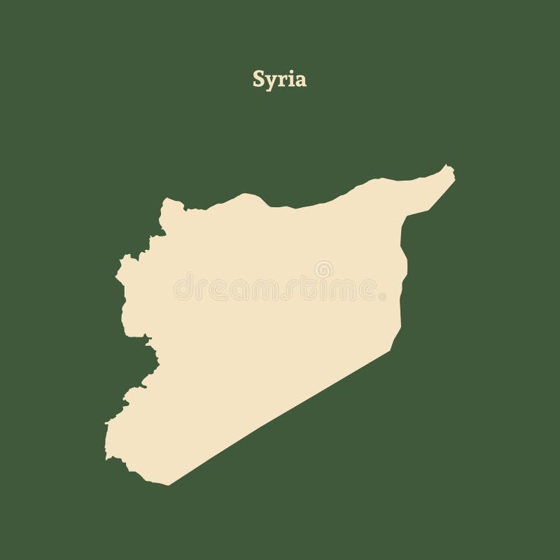 Outline Map of Syria. Illustration. Stock Illustration - Illustration ...