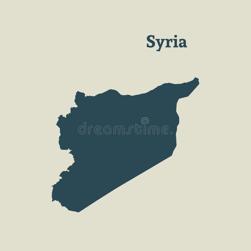 Outline Map of Syria. Illustration. Stock Illustration - Illustration ...