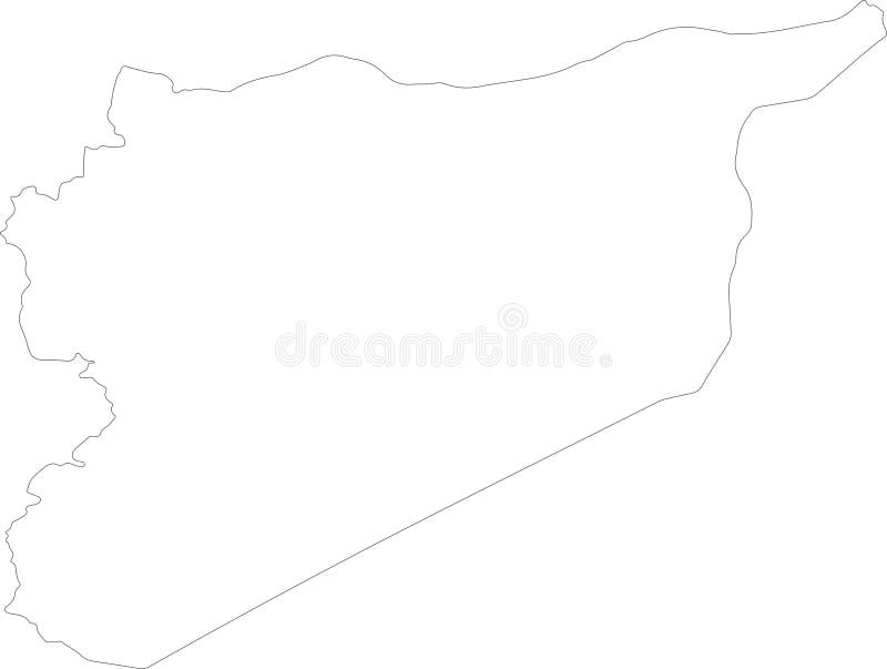 Syria outline map stock vector. Illustration of geography - 317468628