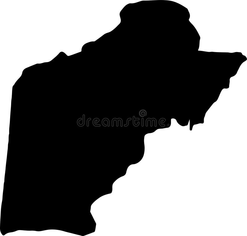 Toledo Belize Silhouette Map with Transparent Background Stock Vector ...