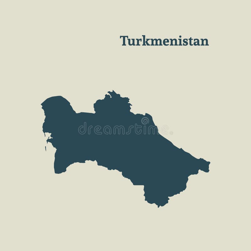 Outline Map of Turkmenistan. Illustration. Stock Illustration ...