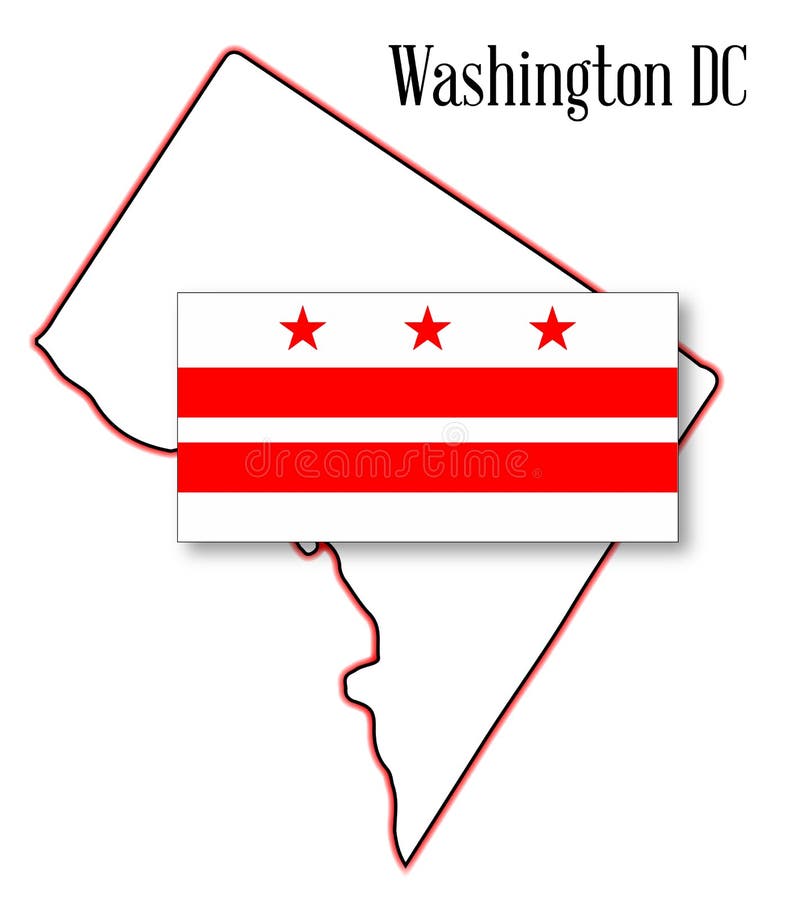 Washington Dc Outline Map Stock Illustrations – 306 Washington Dc ...