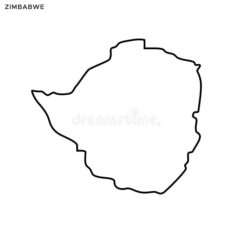 Zimbabwe outline map stock illustration. Illustration of high - 4486268