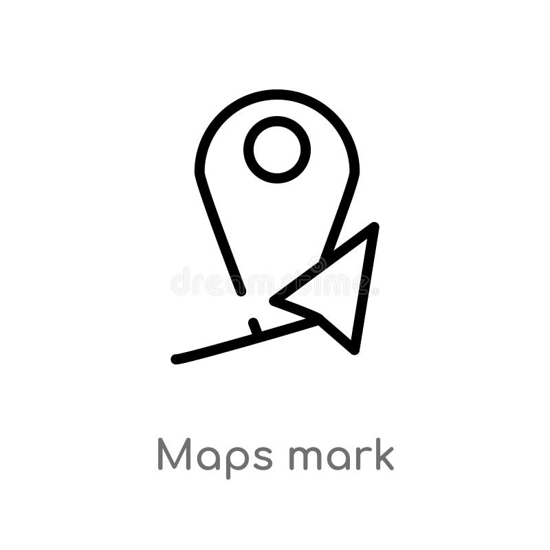 Maps Mark Icon in Different Style Vector Illustration. Two Colored and ...