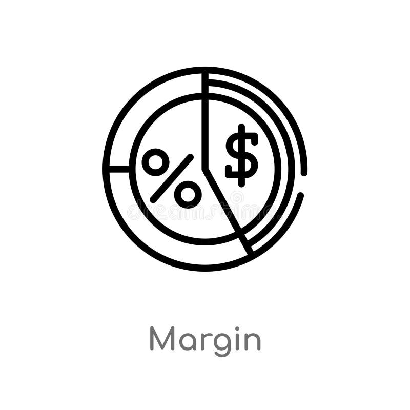 Outline Margin Vector Icon Isolated Black Simple Line Element Illustration From Marketing