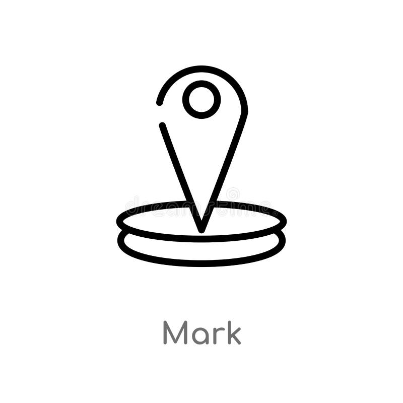 Outline Mark Vector Icon. Isolated Black Simple Line Element ...