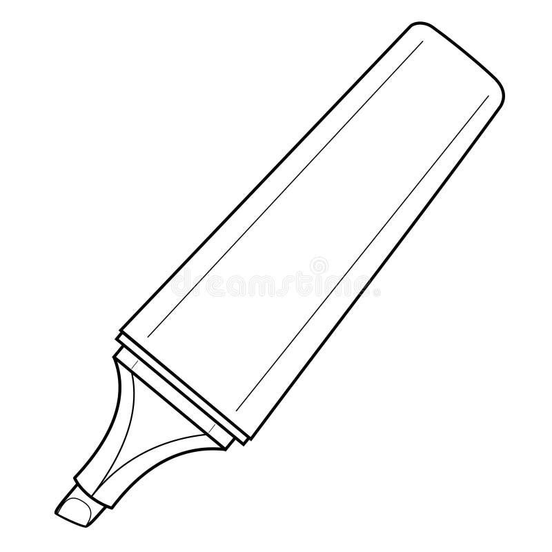 Outline of a marker stock vector. Illustration of sketching - 196450070