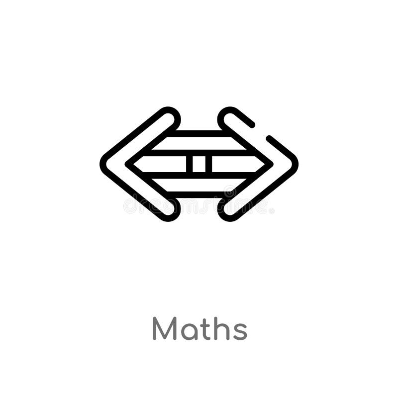 Outline Maths Vector Icon. Isolated Black Simple Line Element ...