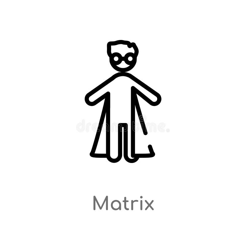 Matrix Outline Vector Icon. Thin Line Black Matrix Icon, Flat Vector ...
