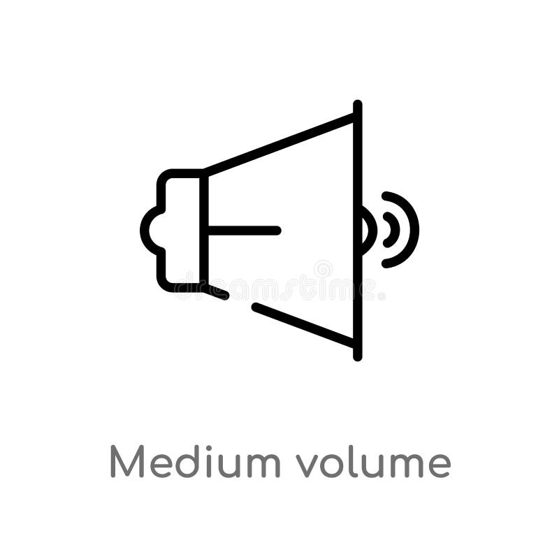 Outline Medium Volume Vector Icon. Isolated Black Simple Line Element ...