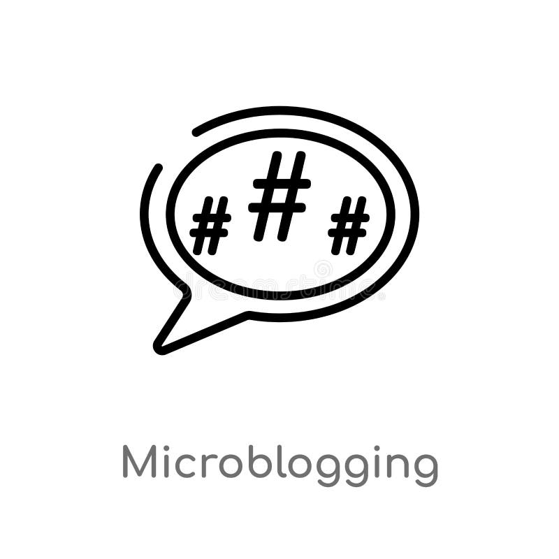 Microblogging Icon in Trendy Design Style. Microblogging Icon Isolated ...