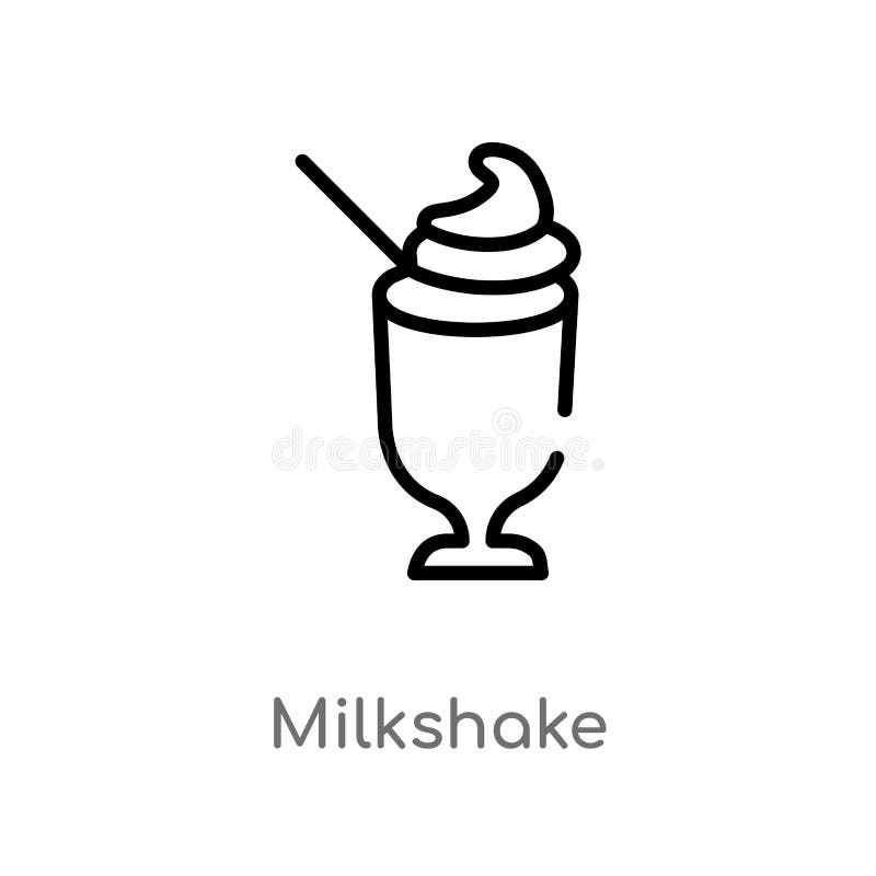Milkshake vector icon stock illustration. Illustration of cream - 126519220