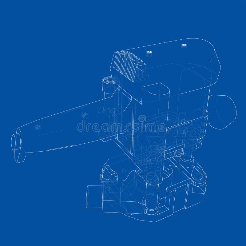 Outline milling machine stock illustration. Illustration of factory ...
