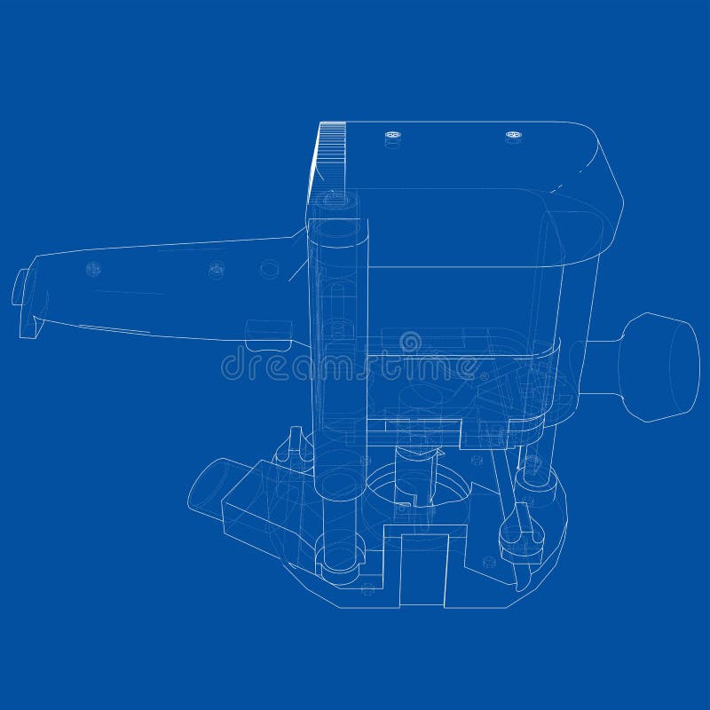 Outline Milling Machine. Vector Stock Vector - Illustration of concept ...