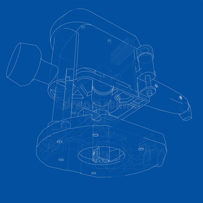 Outline milling machine stock illustration. Illustration of carpenter ...