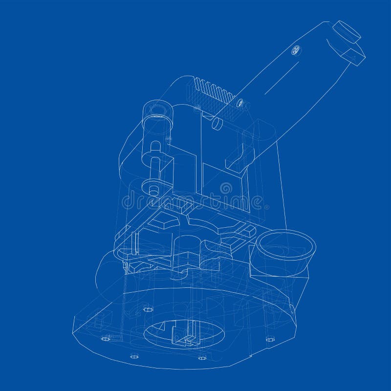 Outline milling machine stock illustration. Illustration of industrial ...