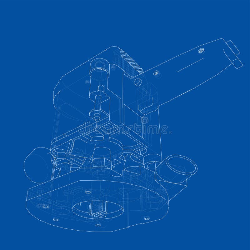 Outline Milling Machine. Vector Stock Vector - Illustration of planks ...