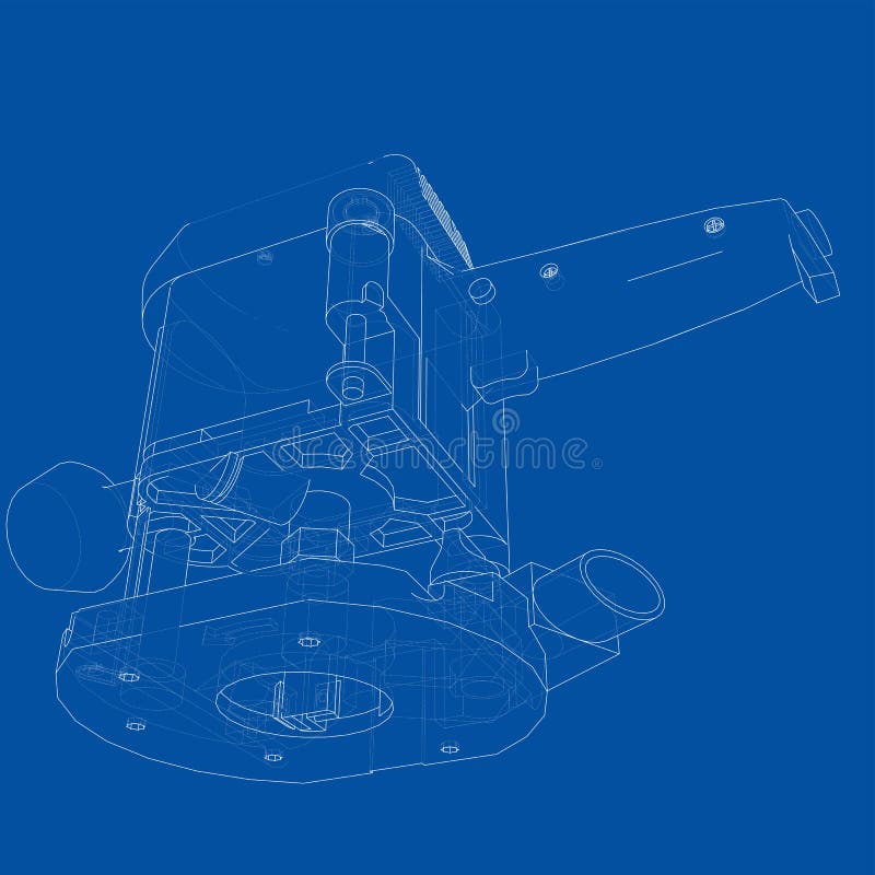 Outline Milling Machine. Vector Stock Vector - Illustration of concept ...