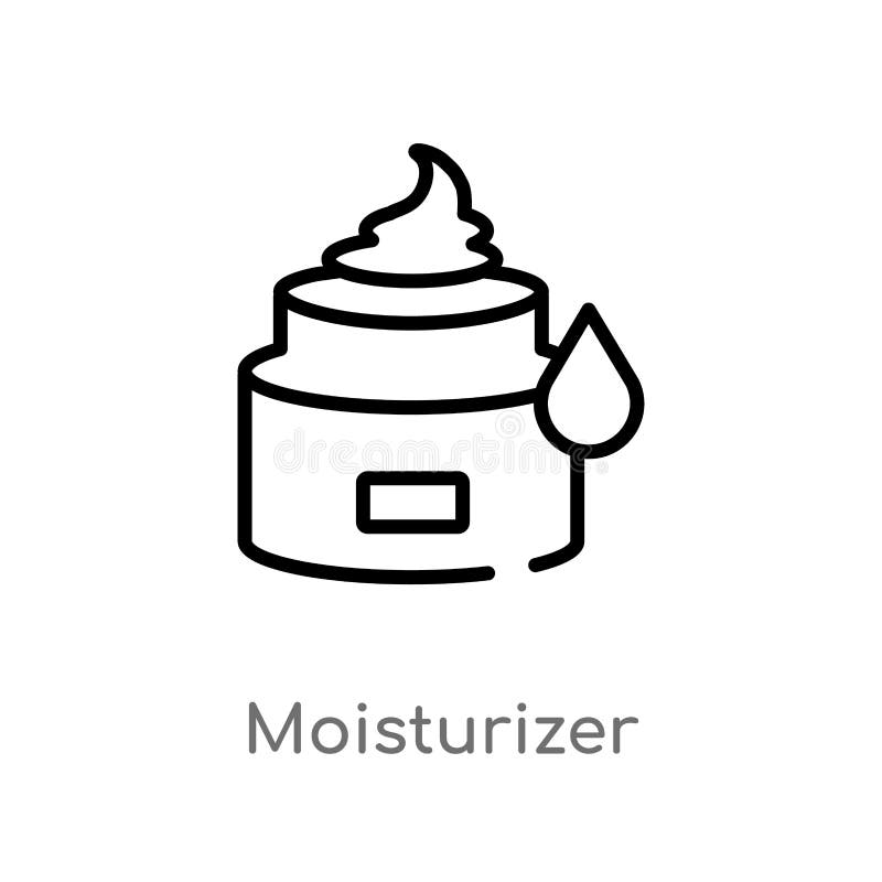 Outline Moisturizer Vector Icon. Isolated Black Simple Line Element Illustration from Beauty ...