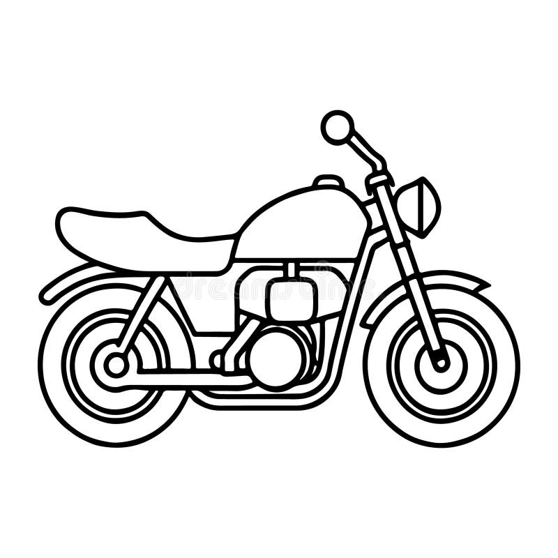 Outline Motorcycle Vector Art for Graphic Projects Stock Vector ...