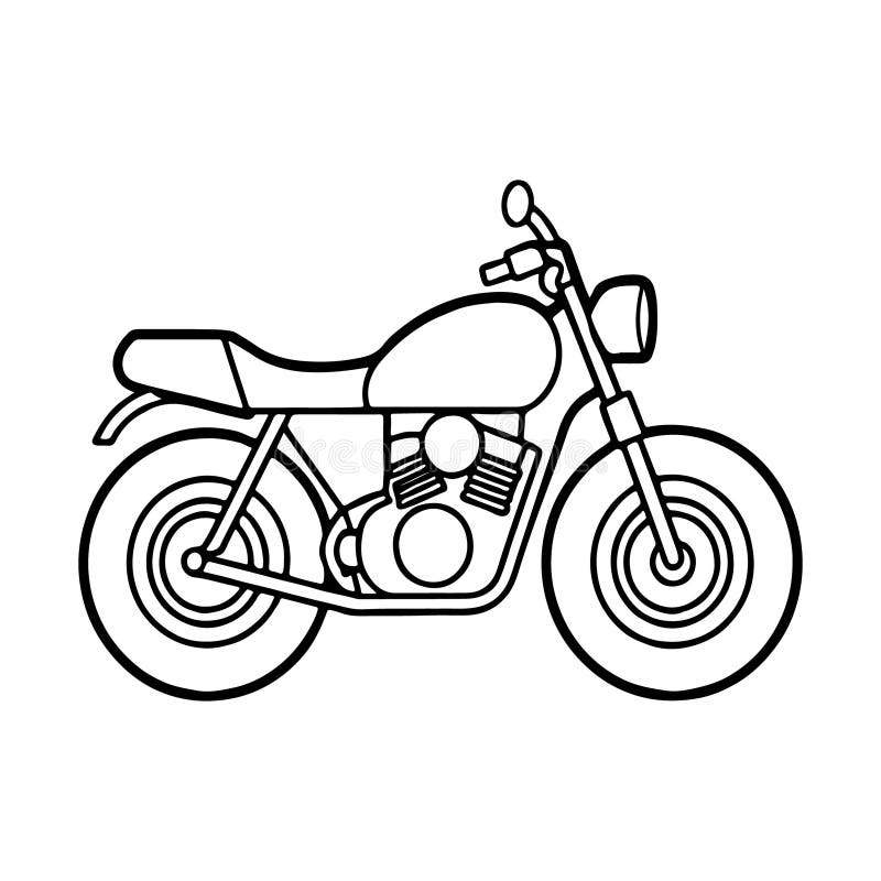 Outline Motorcycle Vector Art for Graphic Projects Stock Vector ...