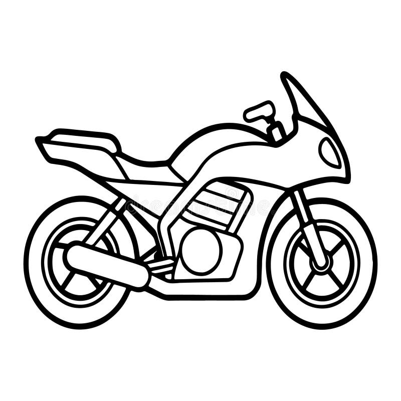 Outline Motorcycle Vector Art for Graphic Projects Stock Vector ...
