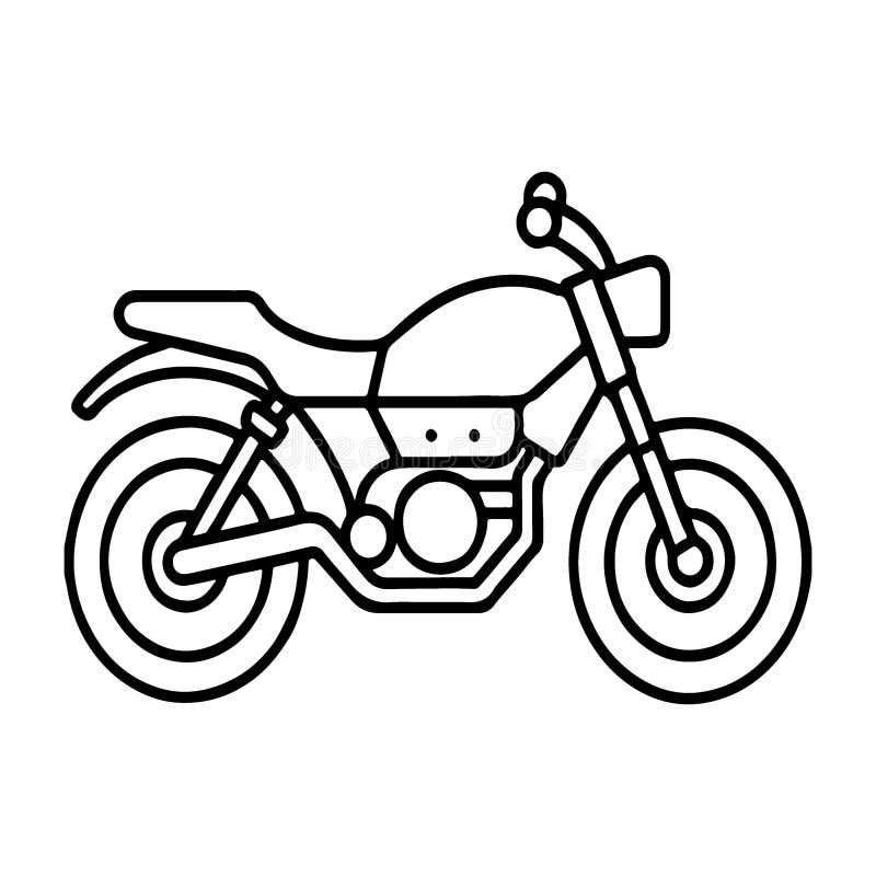 Outline Motorcycle Vector Art for Graphic Projects Stock Vector ...
