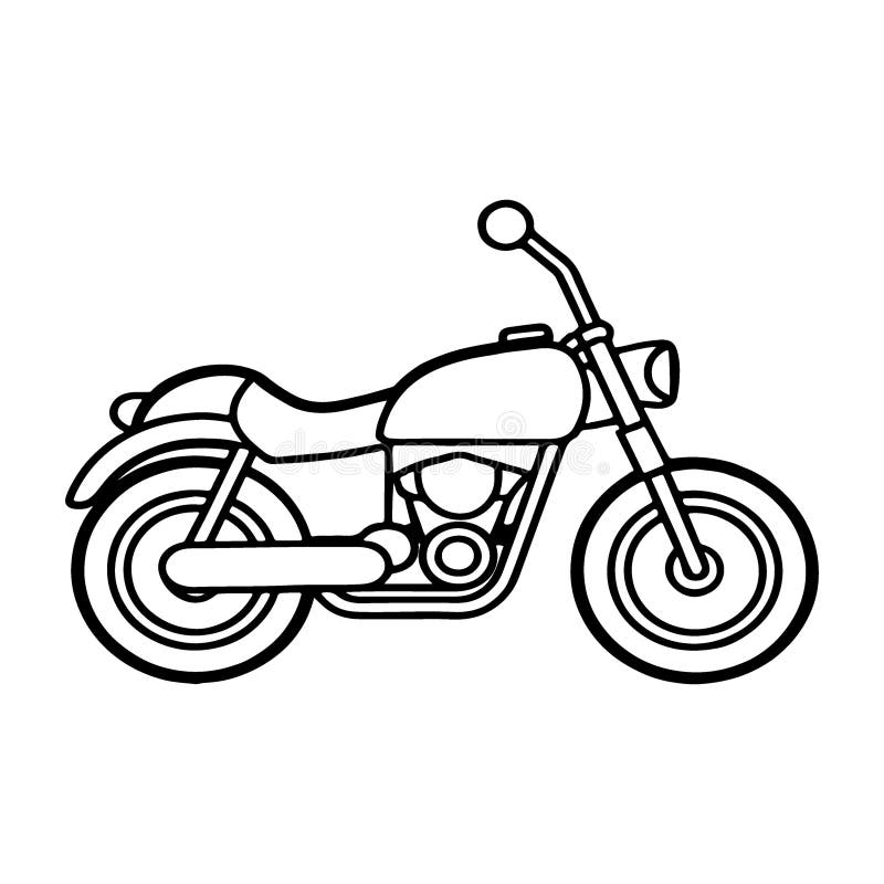 Outline Motorcycle Vector Art for Graphic Projects Stock Vector ...