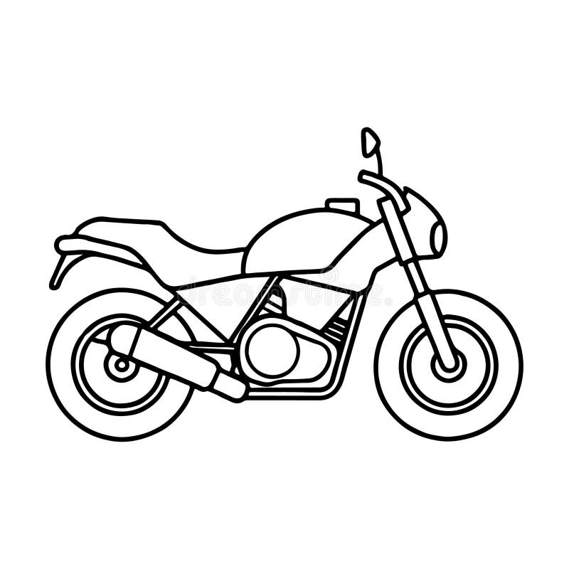 Outline Motorcycle Vector Art for Graphic Projects Stock Vector ...