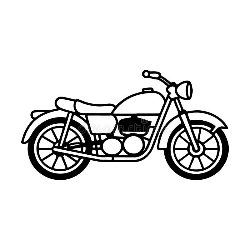 Outline Motorcycle Vector Art for Graphic Projects Stock Vector ...
